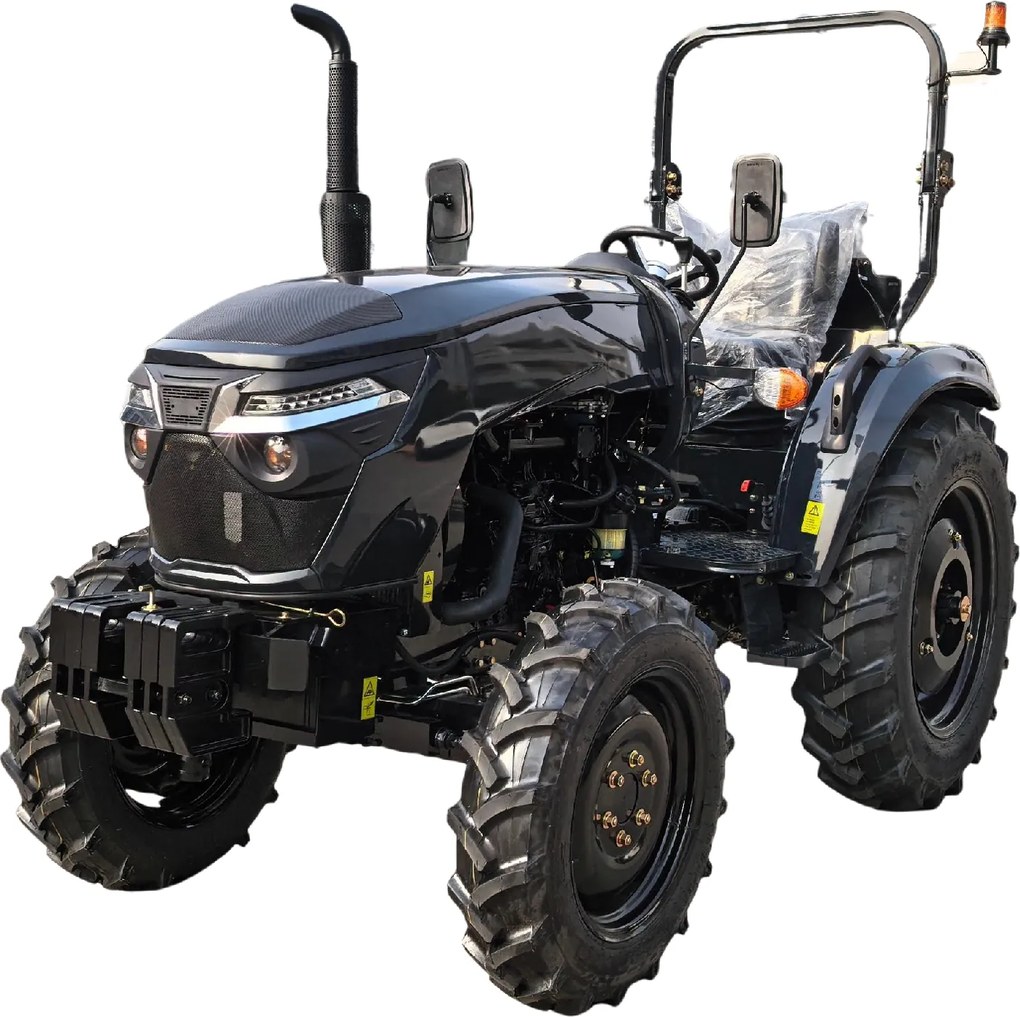 Tauros LX504e 4x4 - malotraktor + kabina + radiální pneu + čelní nakladač (4v1; přidržovač)