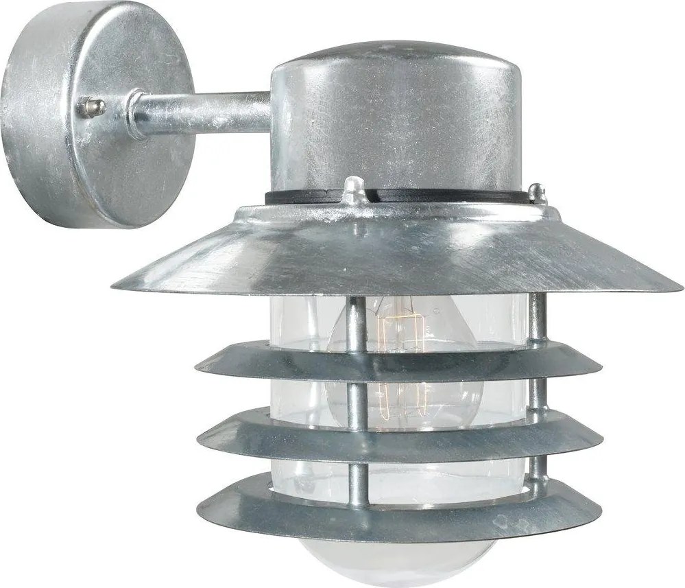 NOR 74461031 Venkovní nástěnné svítidlo Vejers 1x60W E27 galvanizovaná čirá - NORDLUX