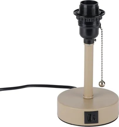 Brilagi - Stolní lampa s USB portem TABLON 1xE27/25W/230V béžová/bílá