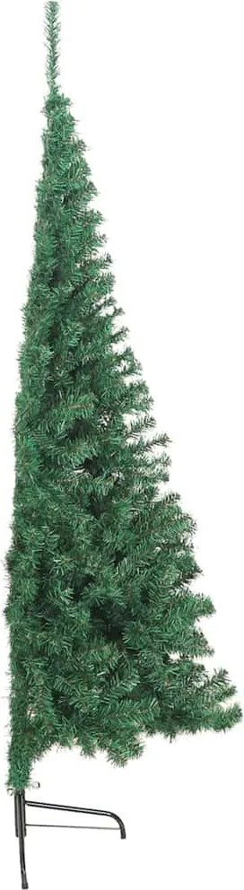 Umělý poloviční vánoční stromek se stojanem zelený 180 cm PVC 321032