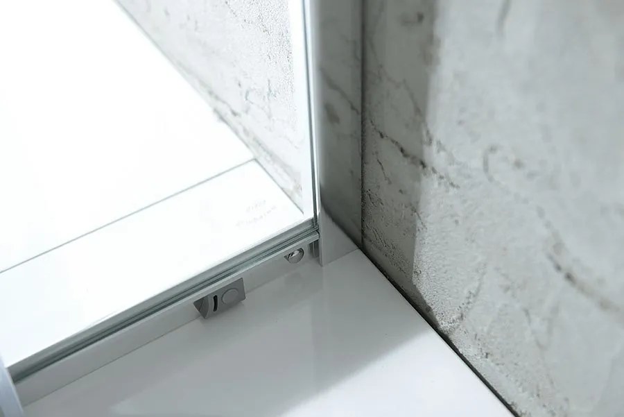 Aqualine Aqualine, ARLETA čtvrtkruhová sprchová zástěna 800x800mm, čiré sklo, HLS800Y