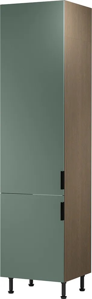SORENTO bg | vysoká skříňka D60ZLN na vestavnou lednici | 60 cm | LEVÁ | baltic/zelená