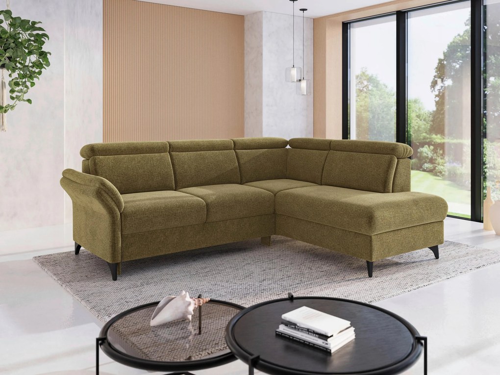 XXXLutz ROHOVÁ SEDAČKA, textil, olivově zelená Sit & More - Sedací soupravy - 00014402585J