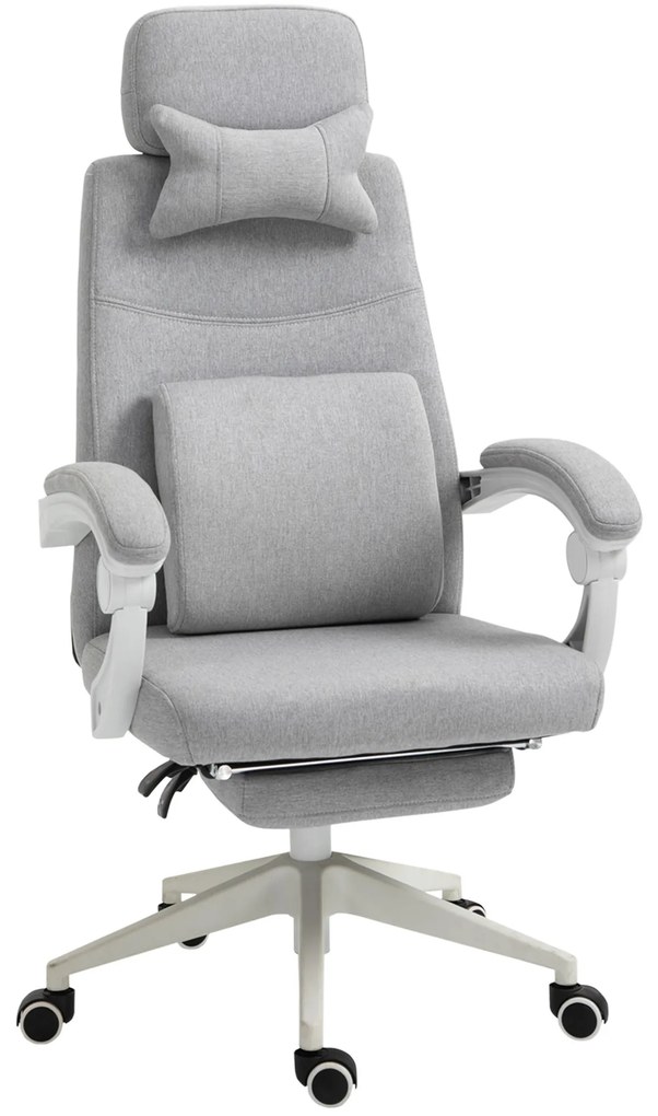 Kancelářská židle Vinsetto, herní židle, židle s kolečky, ergonomická, polyester, pěna, vícevrstvá horní deska, 62 x 68 x 117-127 cm