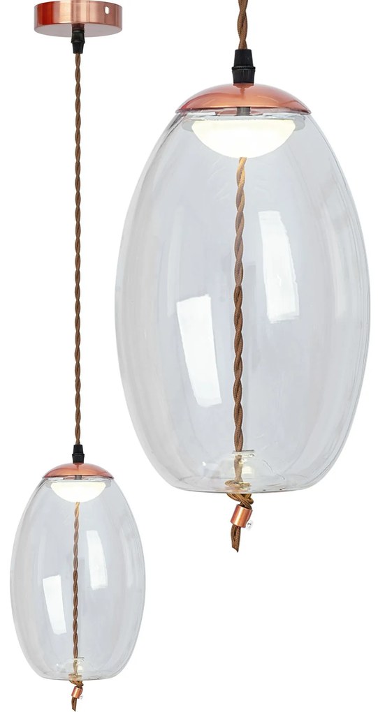Toolight Toolight, LED stropní skleněné svítidlo APP442-CP, OSW-00573