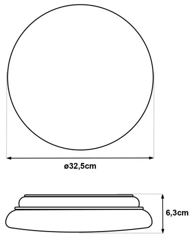 LED Stropní svítidlo se senzorem pohybu LENA LED/18W/230V pr. 32,5 cm bílá