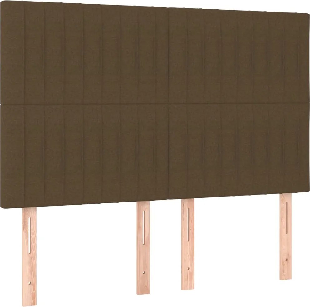 Box spring postel s matrací tmavě hnědá 140x200 cm textil 3137320
