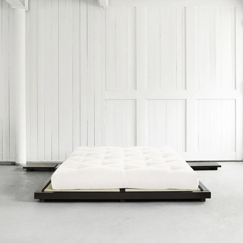 KARUP DESIGN Postel s matrací Dock 160 + Comfort Mat Black/Natural 160 × 200 cm
