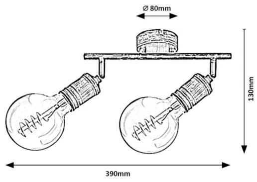 Rabalux 3215 - Bodové svítidlo FIDEL 2xE27/25W/230V