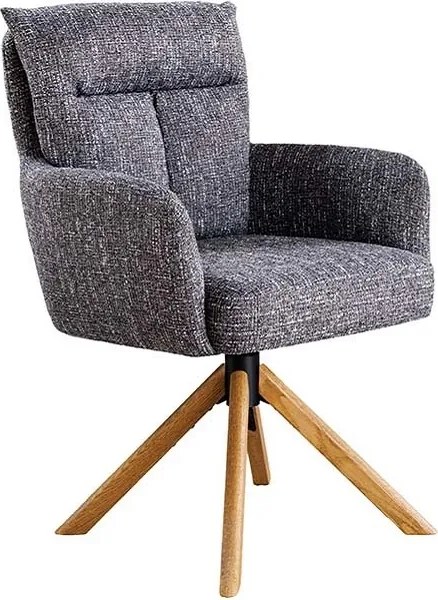 Designová otočná židle Maddison šedá / dub