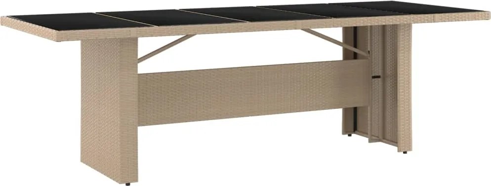 11dílný zahradní bistro set s poduškami béžový polyratan 3277266