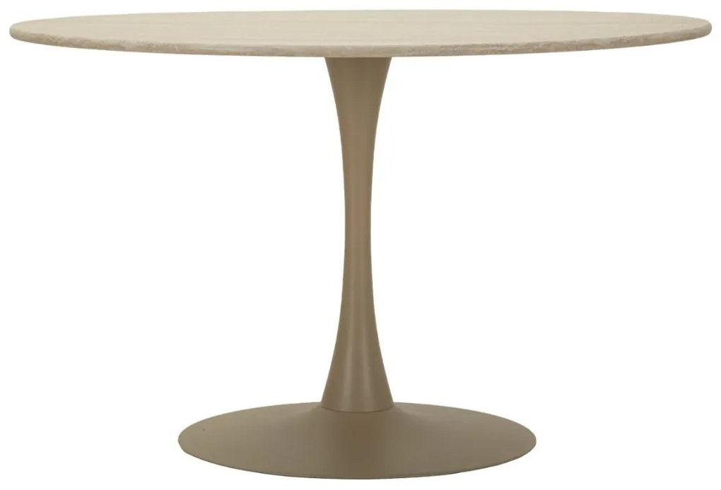 Kulatý jídelní stůl Bechora 120 cm krémový