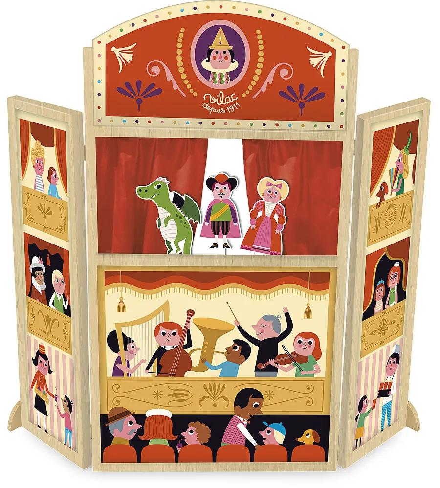 Vilac malované divadélko pro děti s maňásky