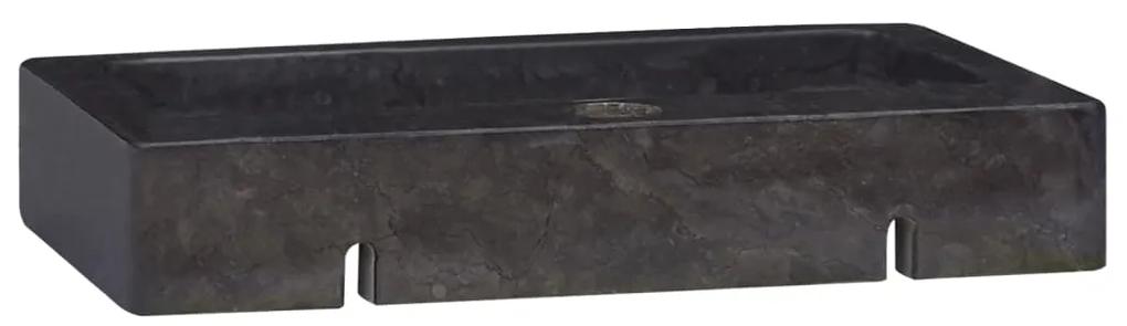 Umyvadlo Depi - mramor - 38x24x6,5 cm | černé