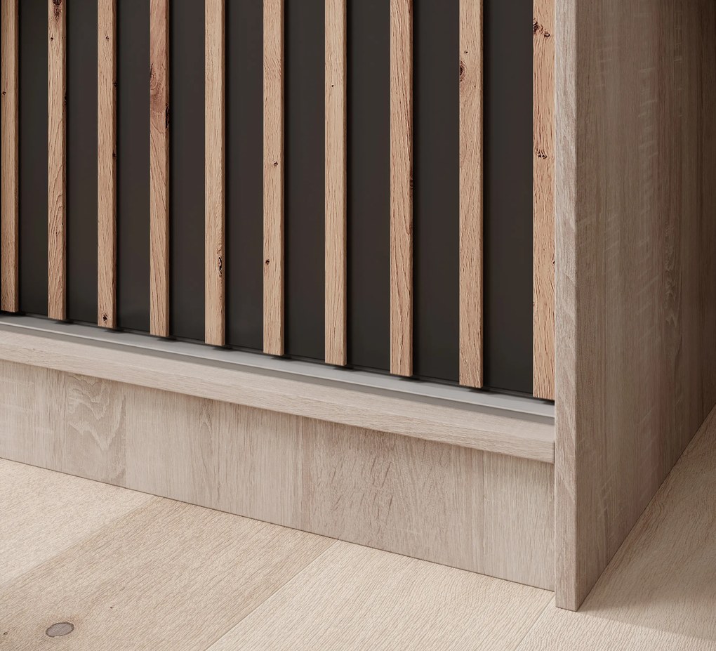ADRK Furniture Šatní skříň s zrcadlem Ida 200 ADRK-SW-IDA-SB-200