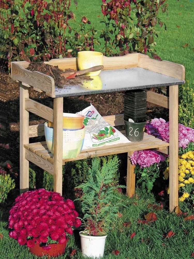 Rojaplast Zahradní stolek pro VÝSADBU dřevěný