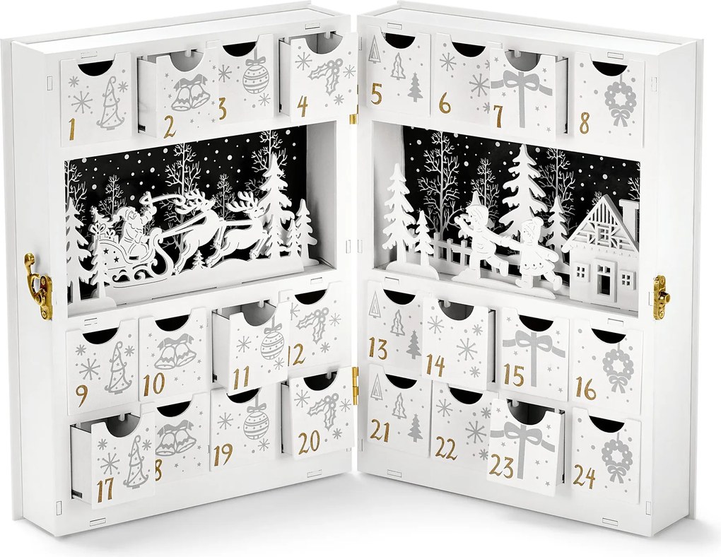 Tchibo - Adventní kalendář s LED - barva: bílá