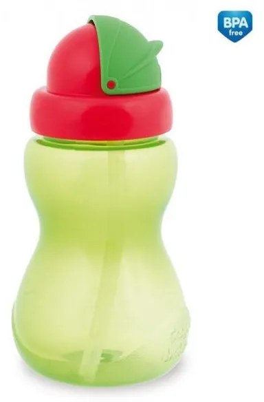 Canpol babies Sportovní láhev se slámkou 270 ml Zelená