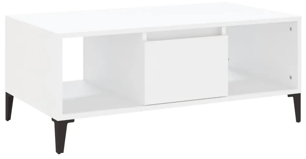 821068 vidaXL Konferenční stolek bílý 90 x 50 x 36,5 cm kompozitní dřevo