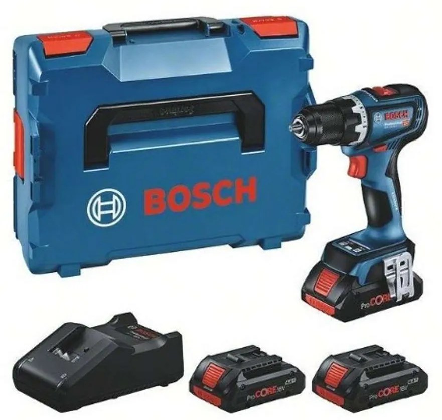 Bosch Nářadí - 18V AKU vrtací šroubovák, 3x aku 4,0 Ah ProCORE, nabíječka 0615A5002R