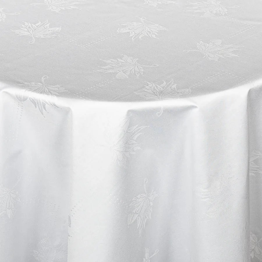 Ubrus Veba GARBO Fall listy bílá Velikost: 150 cm - kruh