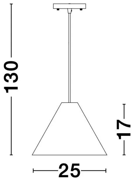 Nova Luce Závěsné svítidlo WERA, 25cm, E27 1x12W Barva: Tmavý ořech