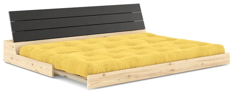 Žlutá manšestrová rozkládací pohovka 196 cm Base – Karup Design