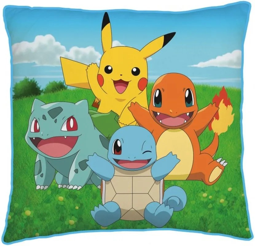 Polštář Pokémon - Kanto Starters - 40 x 40 cm