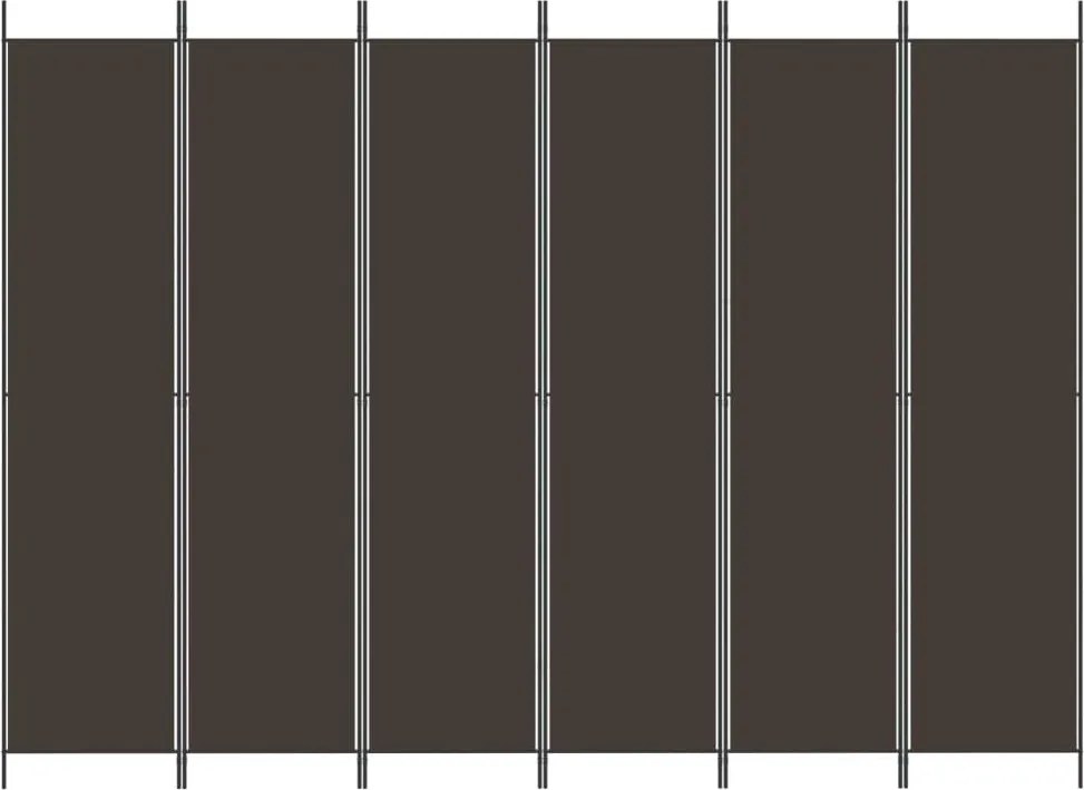 vidaXL 6dílný paraván 300 x 220 cm textil [350206] Barva: antracitová