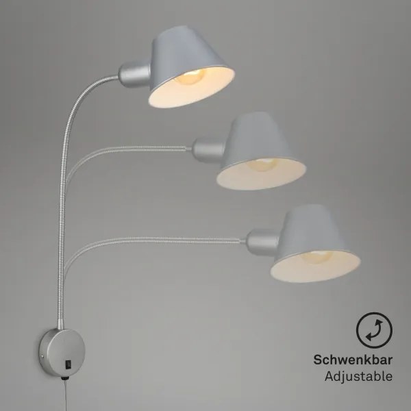 Briloner 2089-014 - Flexibilní nástěnná lampa BRELLO 1xE27/10W/230V matný chrom