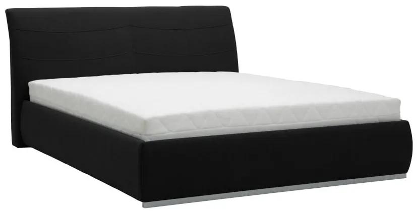Černá dvoulůžková postel Mazzini Beds Luna, 140 x 200 cm