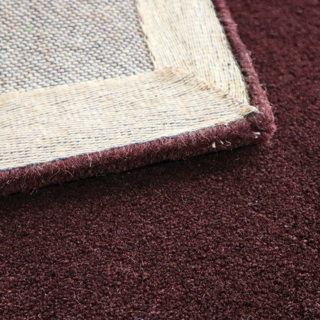 Asra, Ručně všívaný kusový koberec Asra wool tm. fialová, 120x170, fialová, ložnice