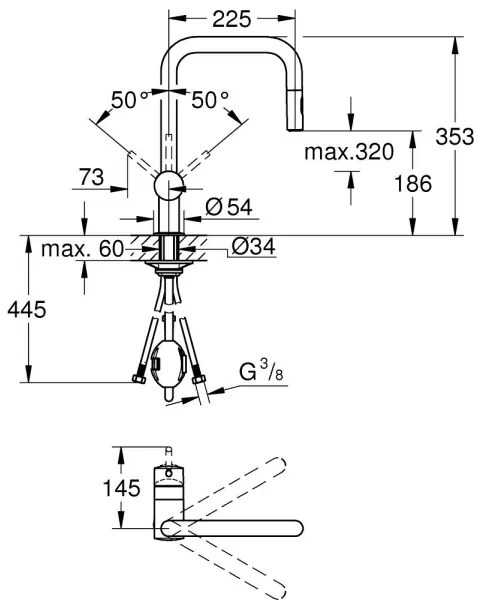 GROHE 32322DC2 - Dřezová baterie A nerez