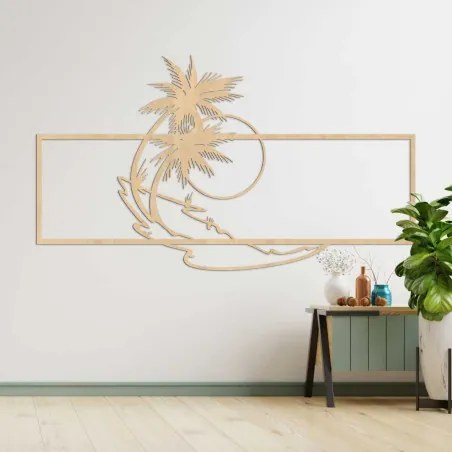 Designová dřevěná dekorace květinový ornament | SENTOP HDF0323