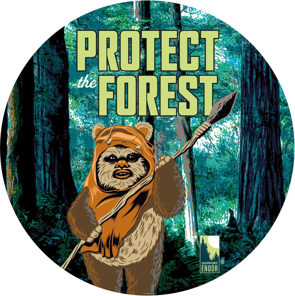 Komar Samolepicí vliesová fototapeta Dot Star Wars Protect the Forest pr. 125 cm