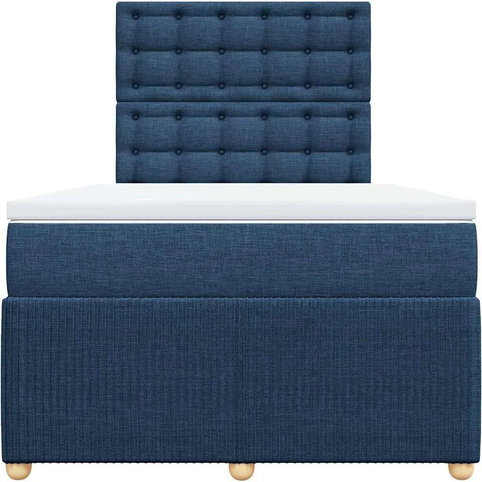 Box spring postel s matrací černá 120x190 cm textil 3294315