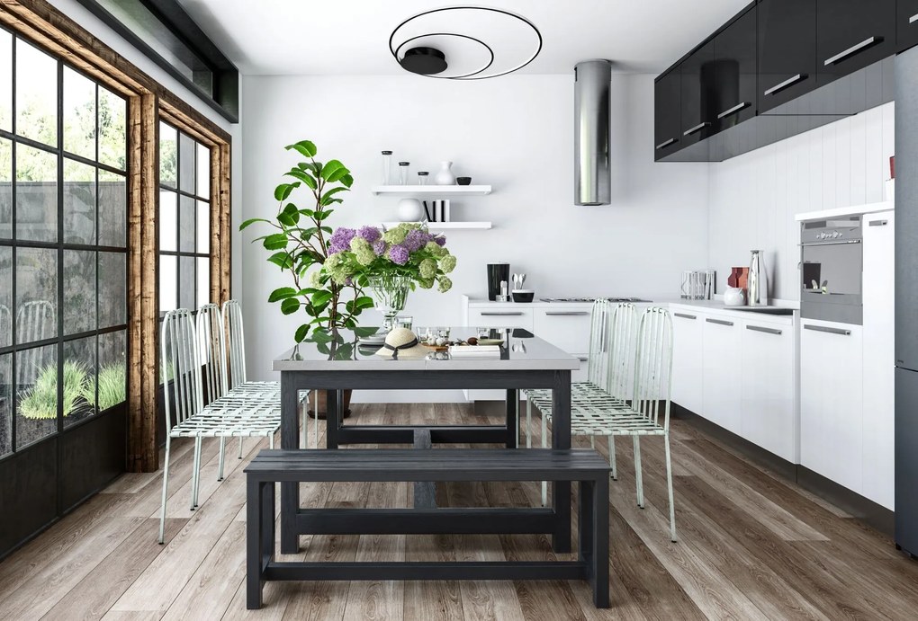 Toolight - LED stropní svítidlo + dálkové ovládání APP802-C, černá, OSW-09751