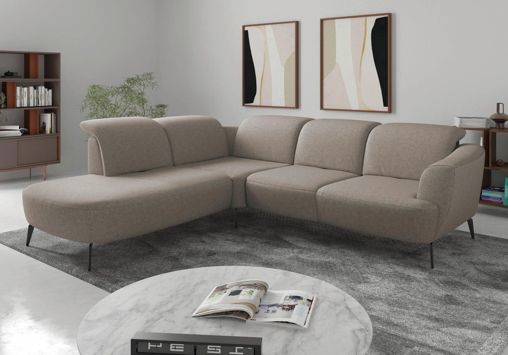 XXXLutz ROHOVÁ SEDAČKA, textil, šedohnědá Sit & More - Sedací soupravy - 00014401851X