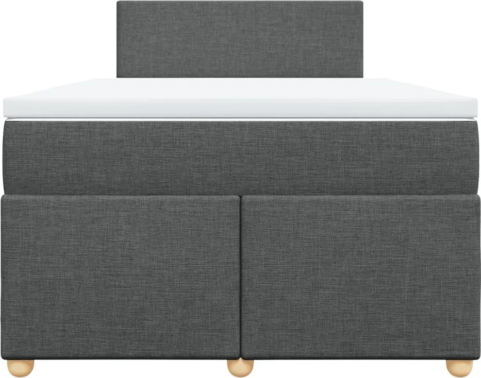 Box spring postel s matrací tmavě šedá 120x200 cm textil 3286641