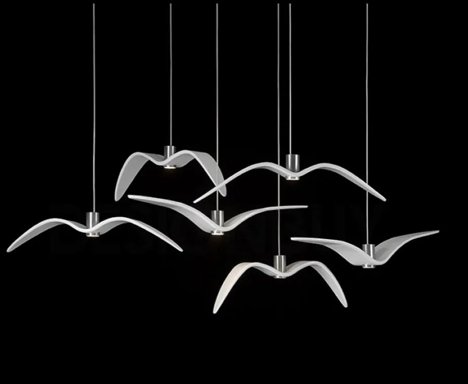 Brokis NIGHT BIRDS PENDENT závěsné svítidlo Brokisglass PC962 Barva skla: Opál - opálové sklo - masiv, Barva el. vedení: Textilní kabel -  světle šedý