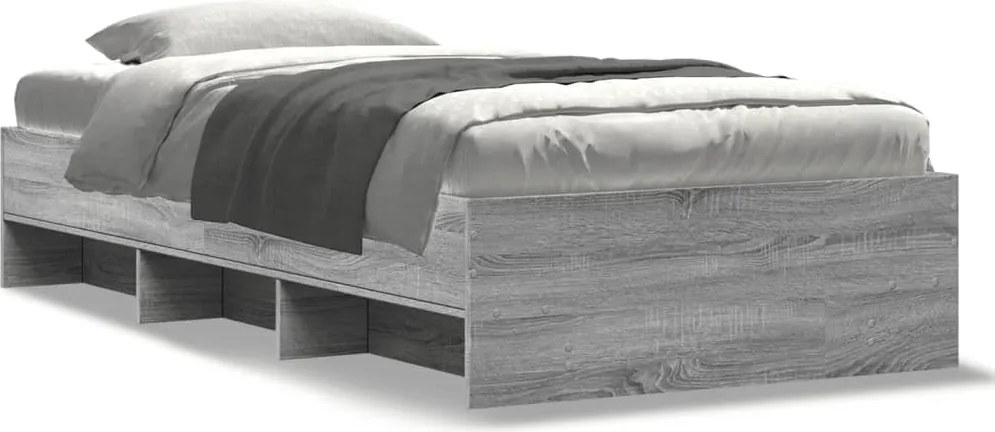 Rám postele šedý sonoma 75 x 190 cm kompozitní dřevo 3295714