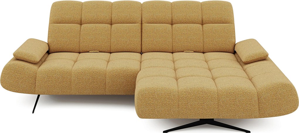 XXXLutz ROHOVÁ SEDAČKA, textil, medová, hořčicově žlutá Welnova - Sedací soupravy - 002307036001