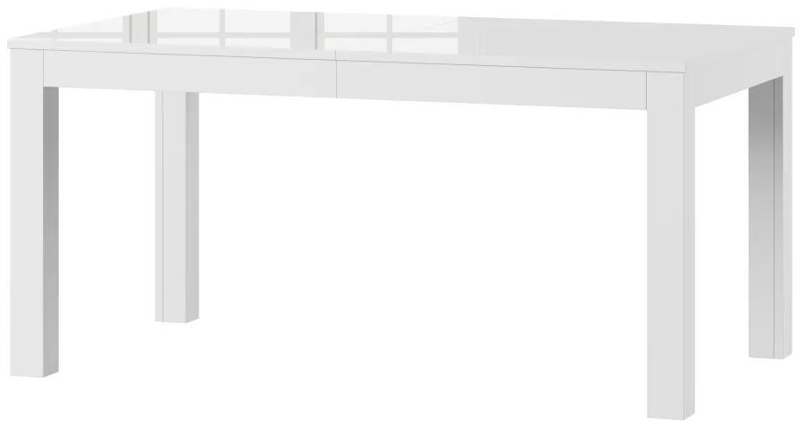 SZYNAKA Trendline Jídelní stůl rozkládací - VENUS, 160/206/253/300x90, lesklá bílá/matná bílá