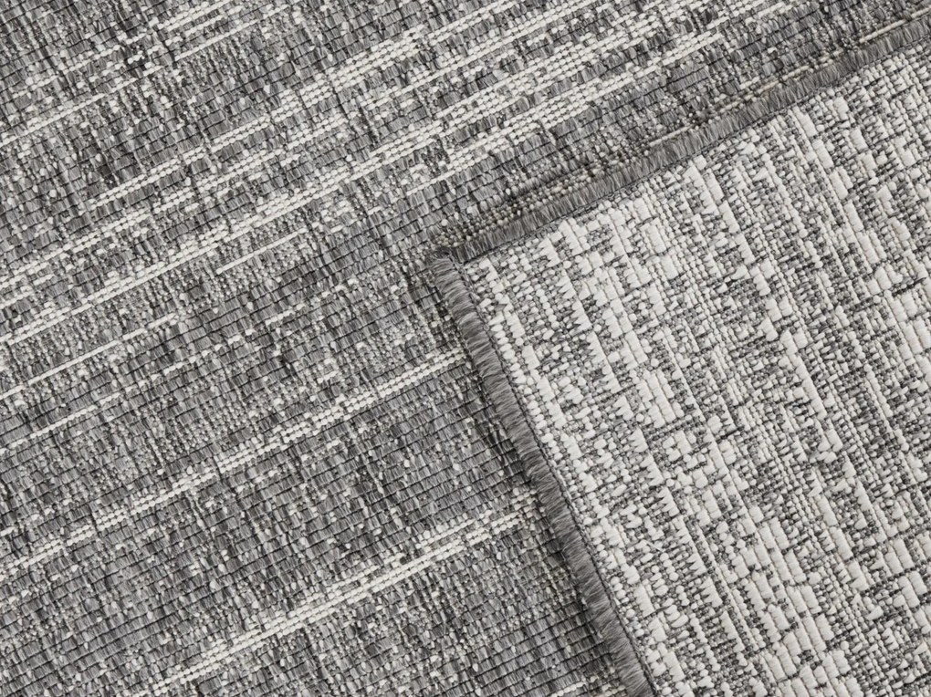 ELLE Decoration, Kusový koberec Gemini 105543 Silver z kolekce Elle – na ven i na doma, 120x170, šedá, chodba / předsíň