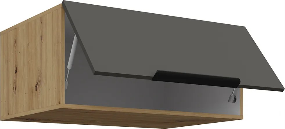 ARIA pa | horní skříňka 80 NAGU-36 1F výklopná | 80 cm | HLUBOKÁ | ANTI FINGERPRINT povrch | artisan/šedá grafit