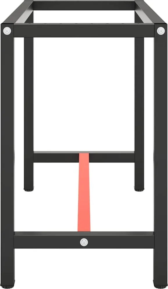 Rám pracovního stolu matně černý a červený 110 x 50 x 79 cm kov 151450