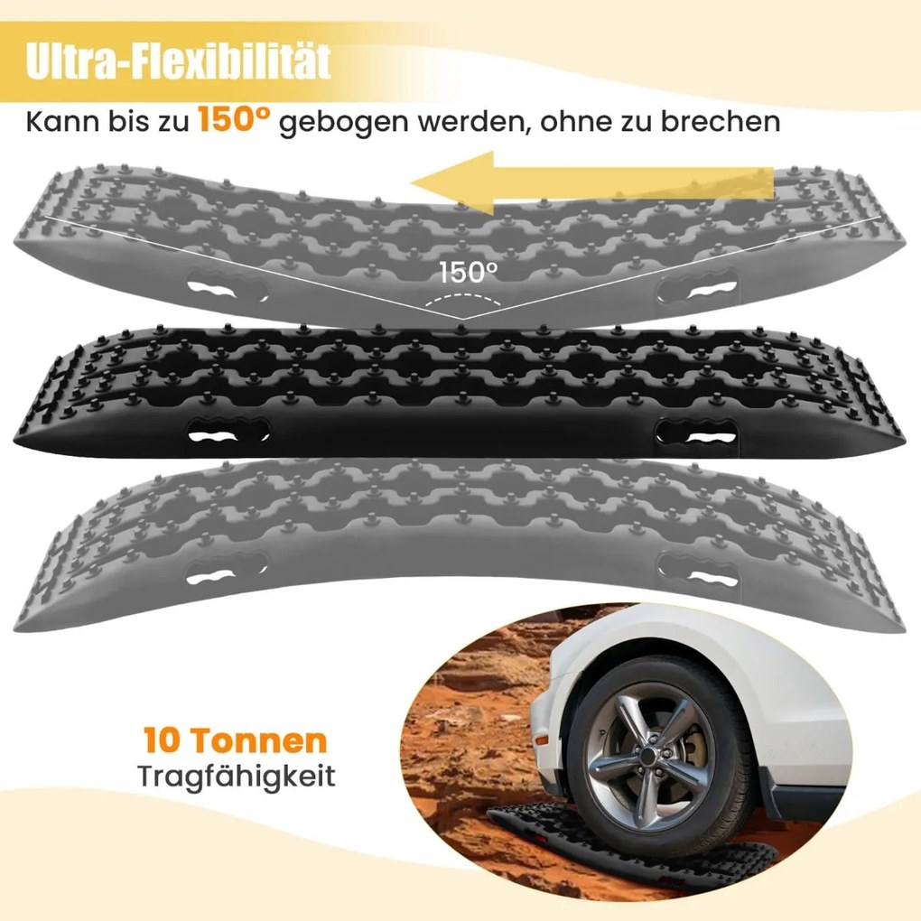 Costway Sand sheets off-road 2 kusy trakční pomocný žebřík pneumatik