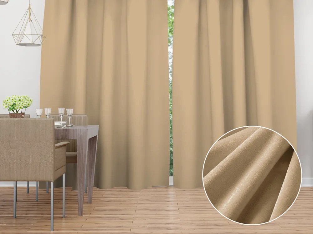 Biante Sametový závěs Velvet Premium SVP-006 Pískově béžový - šířka 270 cm 270x140 cm