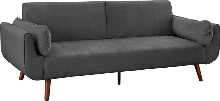 Designová rozkládací pohovka Amiyah 220 cm šedý samet