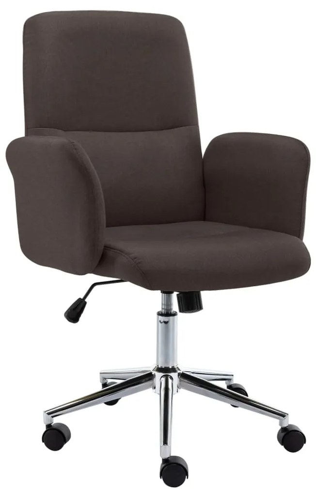 vidaXL Kancelářská židle hnědá textil